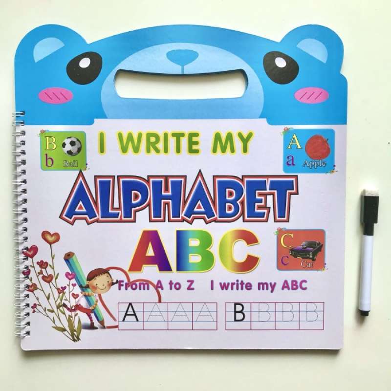 Promo Wipe Clean Book Alphabet Abc Numbers Phonics | Buku Belajar ...