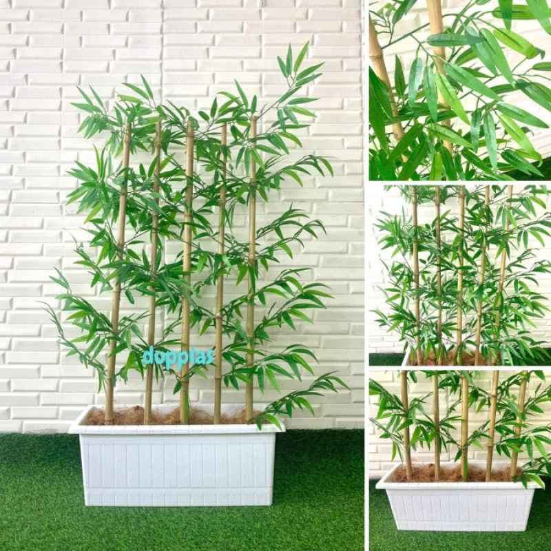 Promo Partisi Pohon Daun Bambu Cendani Latex Artificial Tanaman Hias ...