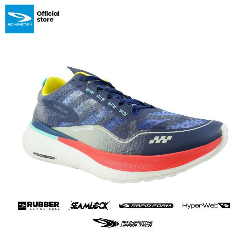 Jual 910 Nineten Ultra Ekiden Tenun Jawa Idn Sepatu Lari - Biru/merah ...