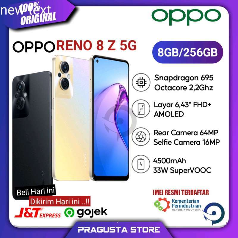 Promo Oppo Reno 8z 5g 8/256gb New Garansi Resmi Indonesia Diskon 40% Di ...