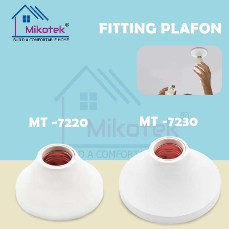 Promo Mikotek Fitting Plafon Bulat / Fitting Lampu Plafon Bulat E27 ...