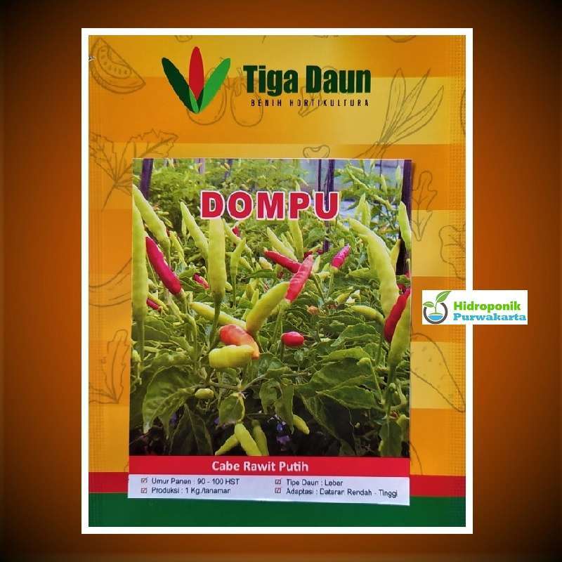 Jual Benih Cabe Cabai Rawit Dompu Tipe Tegak Warna Putih Cap Tiga Daun ...
