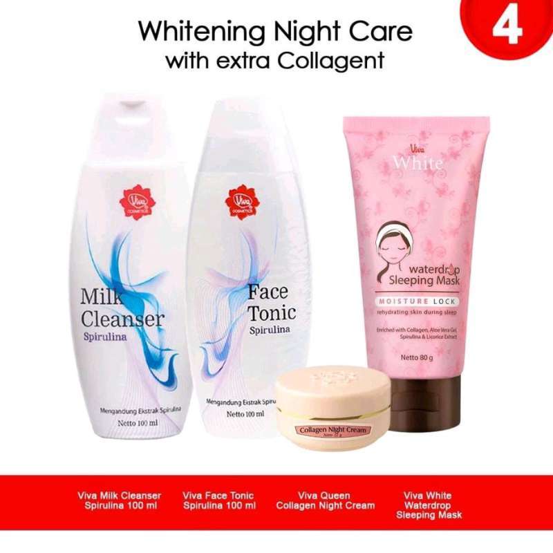 Jual Viva Paket Whitening Night Care Isi 4 Di Seller Cirebon Cosmetics ...