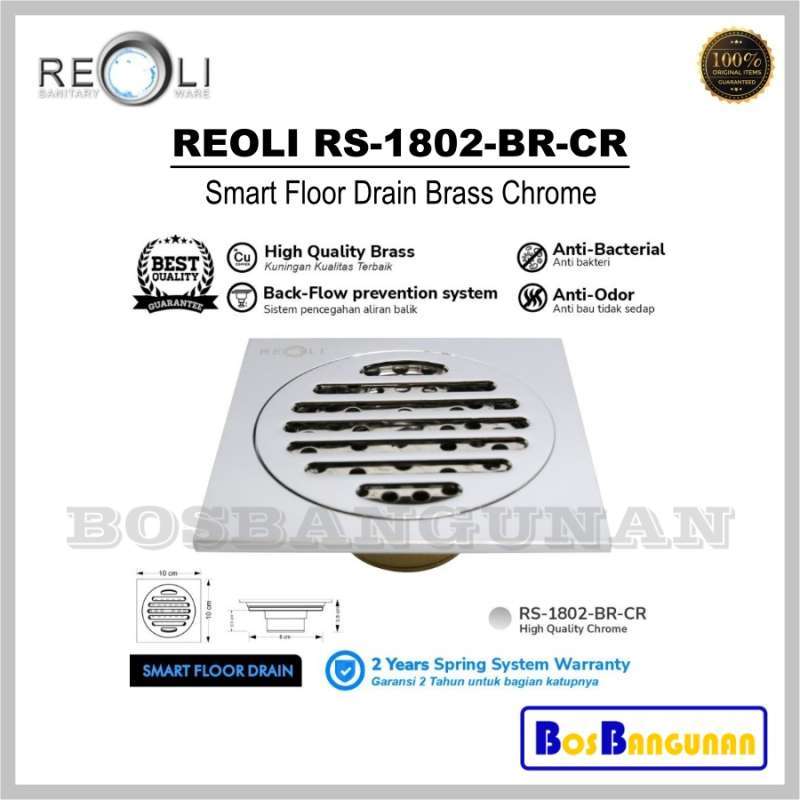 Jual Floor Drain Saringan Kamar Mandi Anti Bau Kuningan Reoli Rs-1802 ...