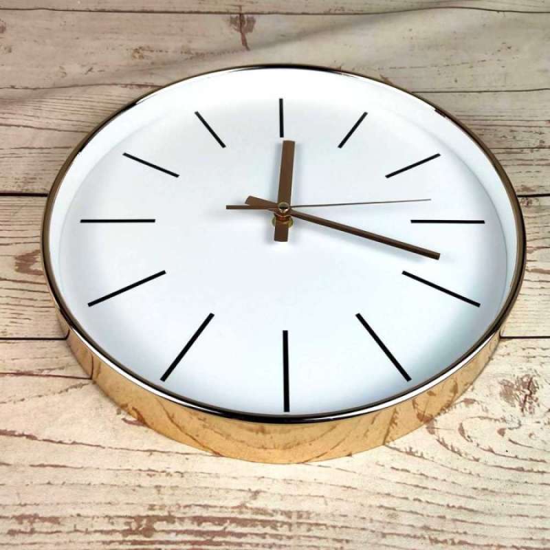 Promo JAM DINDING BULAT SILENT MOVEMENT TANPA SUARA TIK TOK MINIMALIS ...