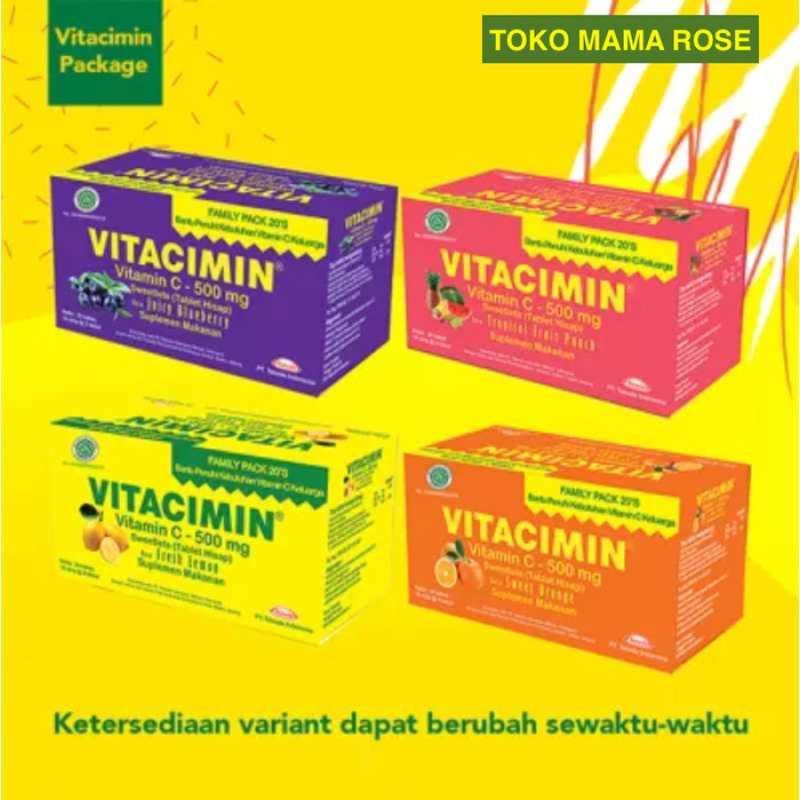 Jual Vitacimin - Vitamin C 500 Mg - 1 Box Isi 100 Tablet (50 Strip) Di ...