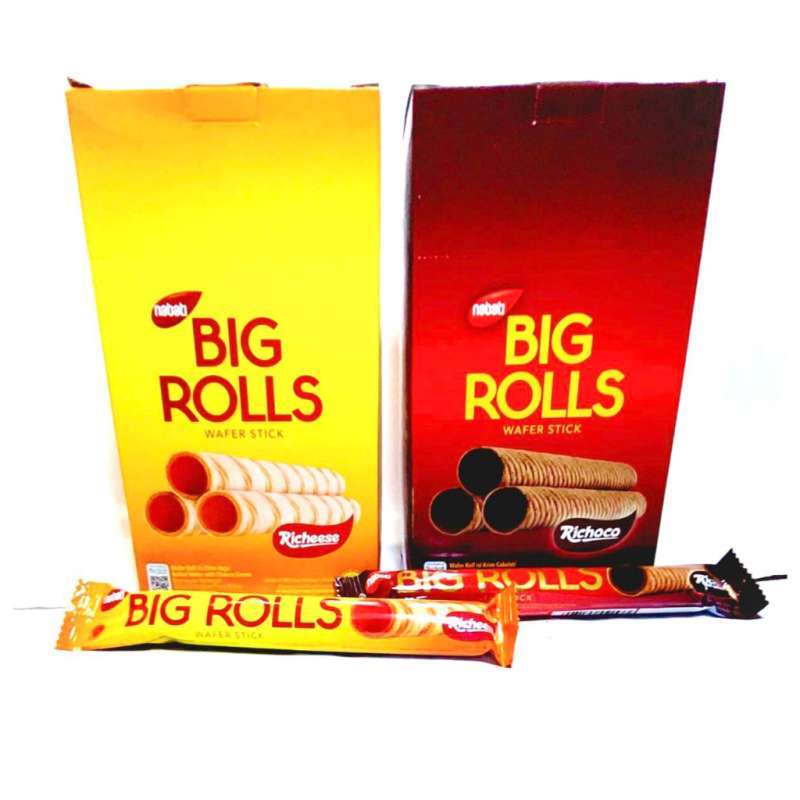 Promo Nabati Big Rolls Wafer Stik Richeese Richoco 18G 1 Box Isi 20 Pcs ...