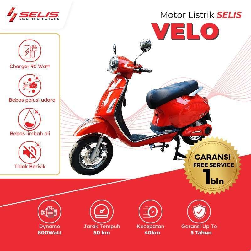 Jual Motor Listrik Vespa Selis Velo 800 Watt Di Seller Sepeda Listrik ...