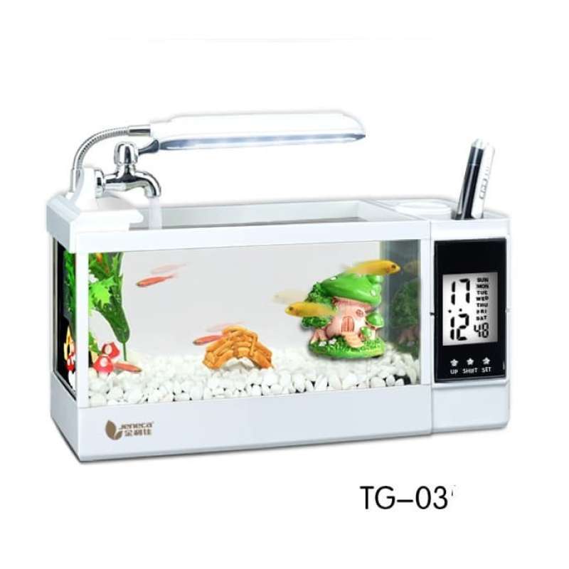 Promo Aquarium Mini Usb Fish Tank Desktop Akuarium Ikan Tipe ( Tg-03 ...