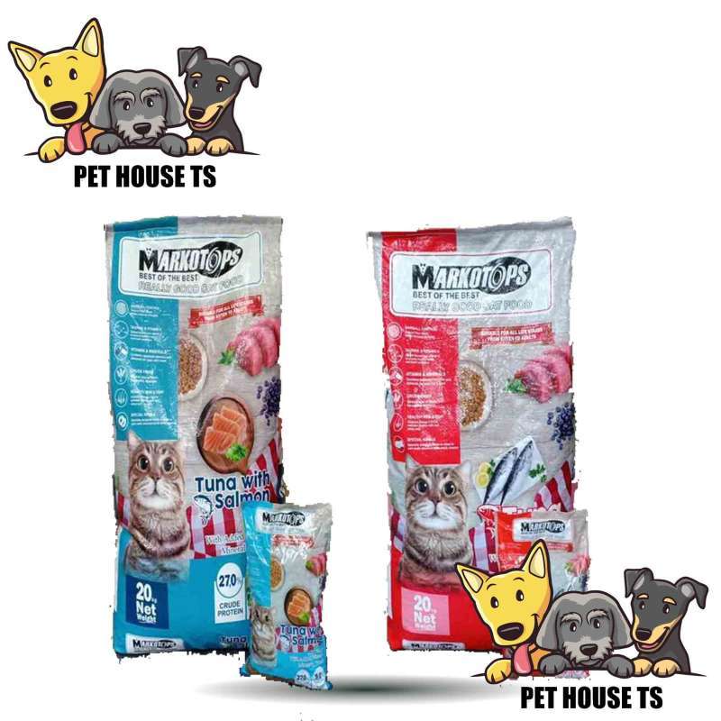 Promo Markotops Adult Cat Food 20kg Tuna & Tuna Salmon / Makanan Pakan ...