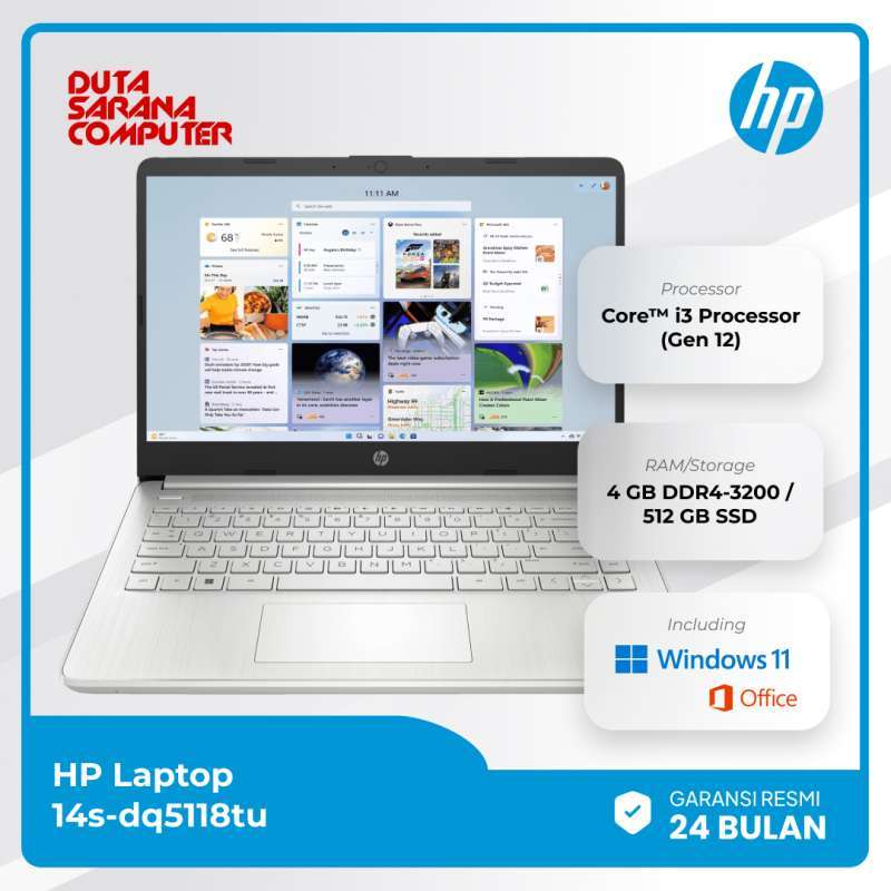 Jual Laptop HP 14s - DQ5118TU Intel Core i5-1235U 8GB 512GB SSD 14.0 ...