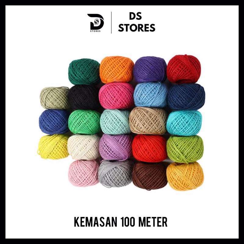 Jual Tali Rami 2 Ply Kemasan 100 Meter Warna Warni / Perlengkapan ...