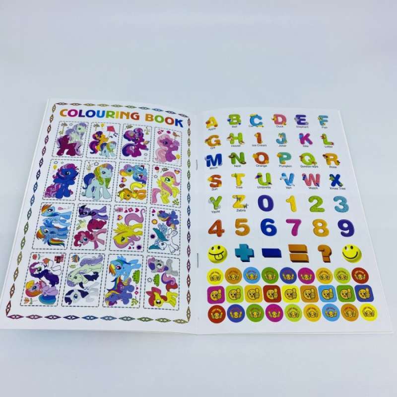 Jual Buku mewarnai gambar sticker anak small 16 halaman little pony di ...