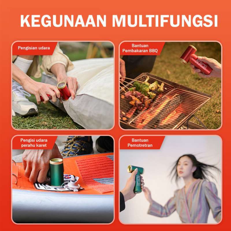 Jual Kica Jet Fan Mini Portable 2 Multifungsi Super Strong Wind I Kipas ...