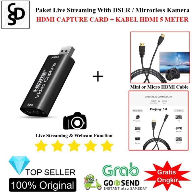Promo Paket Live Streaming & Webcam Zoom Pakai Kamera Dslr Hdmi To Usb ...