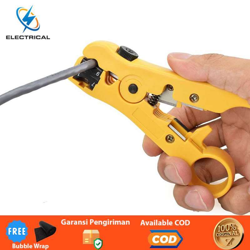 Promo Tang Potong Kupas Kabel Wire Stripper Multi Fungsi Coaxial LAN ...
