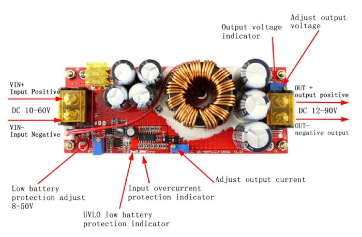 Promo High Power Dc-dc Step Up Boost Converter + Active Cooling | 1500w 30a Berkualitas Diskon 2 ...