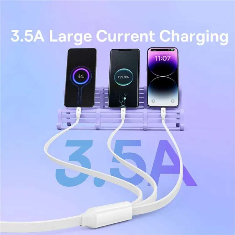 Jual Baseus Kabel Leo Retractable Charging Cable 3-in-1 USB to M+L+C 3 ...