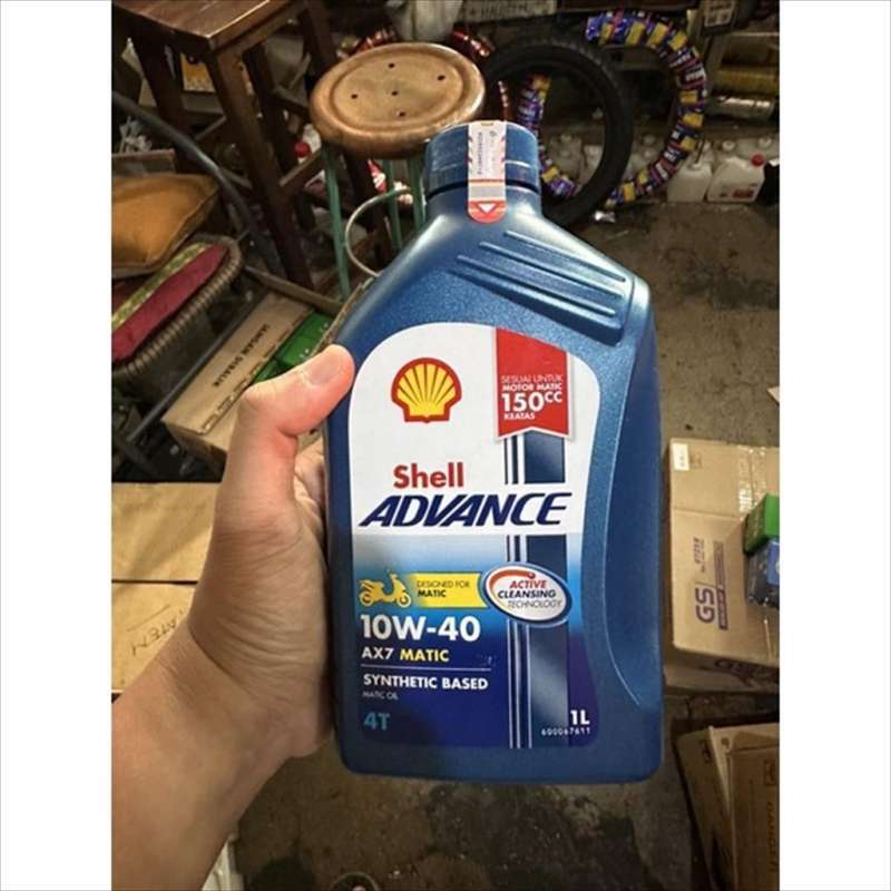 Jual 1 Liter Shell Ax7 Matic 10w-40 Synthetic Based 1000cc Oli Shell ...