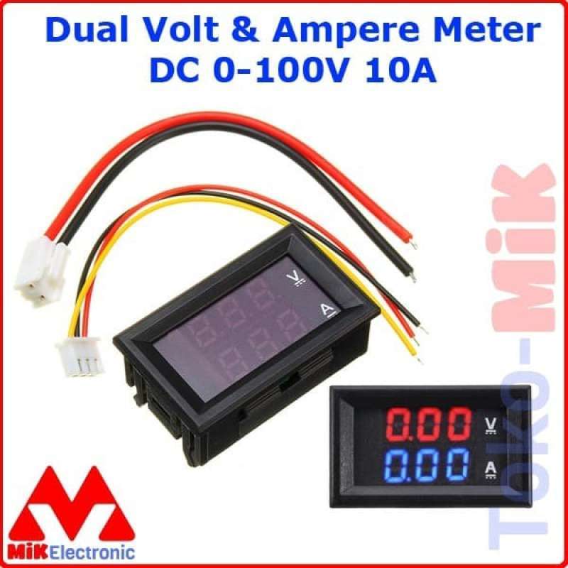 Promo Dual Volt meter & Ampere Meter Digital Ammeter Voltmeter 10A 0-100 VDC Diskon 23% di ...