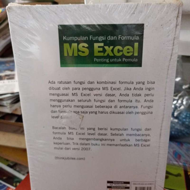 Jual buku komputer kumpulan fungsi dan formula MS Excel penting untuk pemul di Seller e-book-e ...