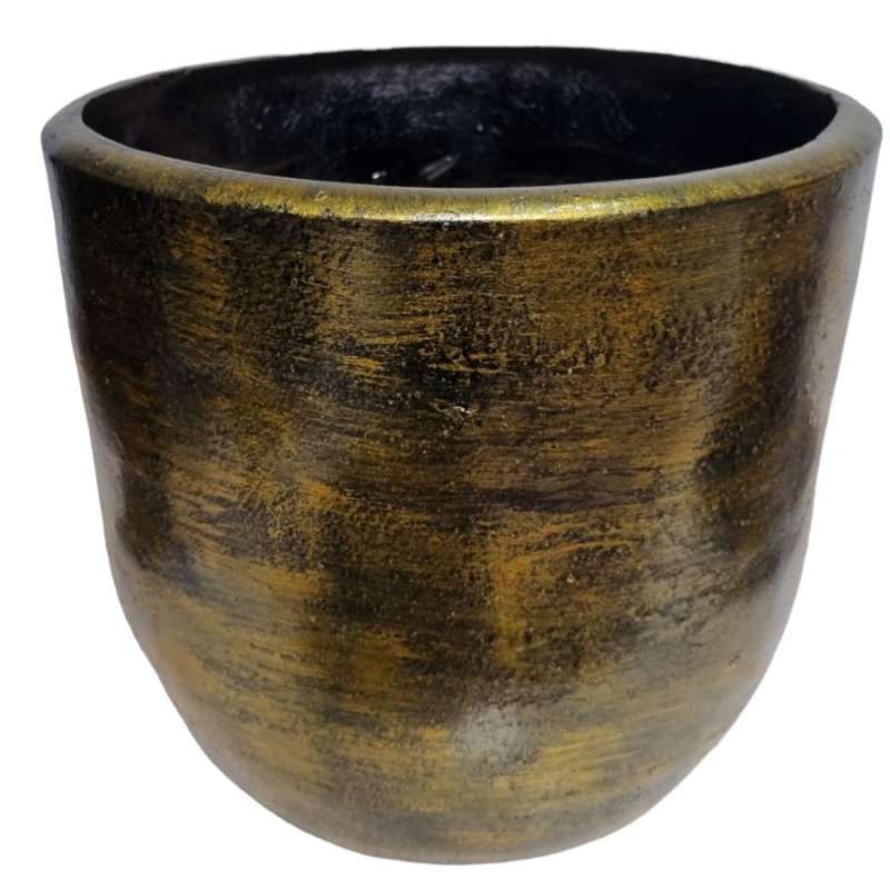Jual Pot Tanaman Cantik Resin - Classic Large Gold Black di Seller ...