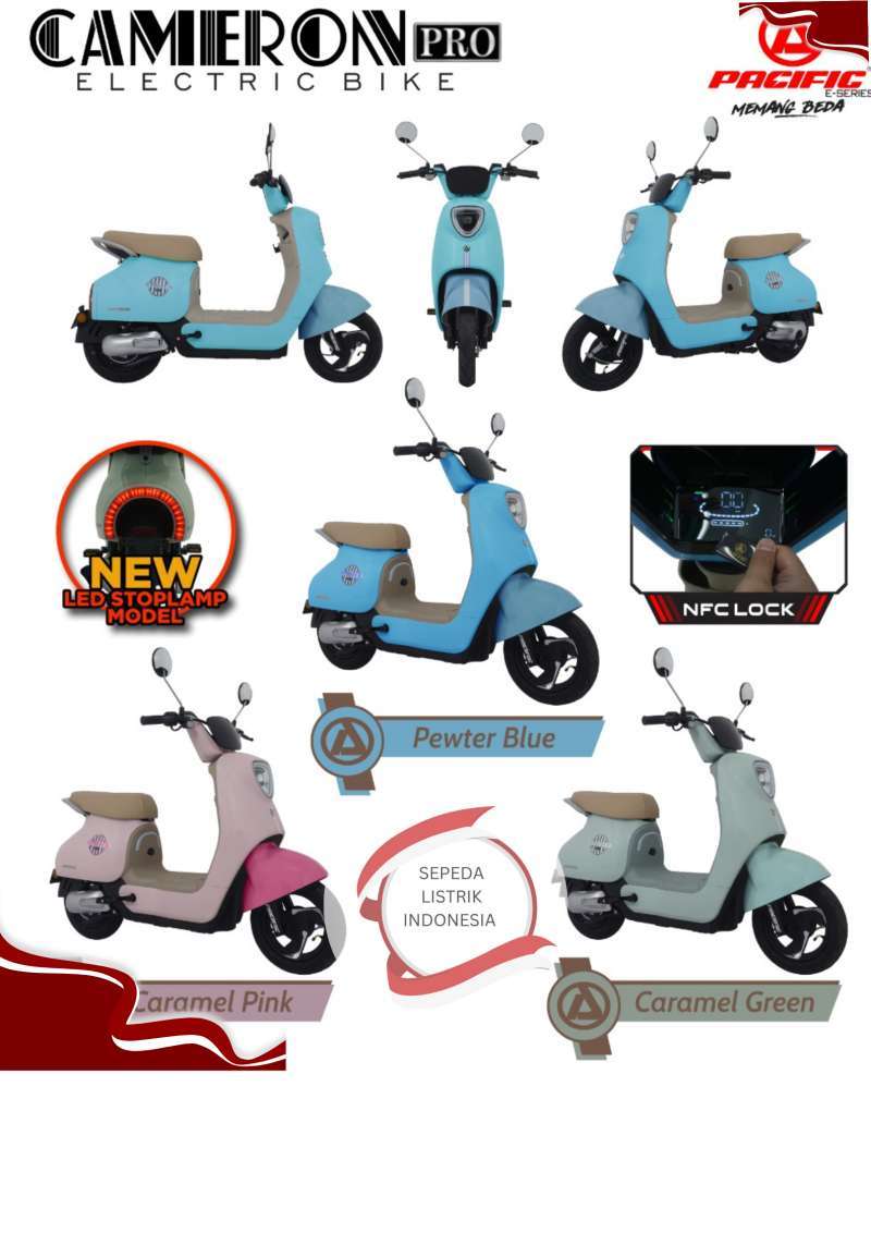 Promo Sepeda Motor Listrik Pacific Cameron Pro NFC Lock Diskon 6% di ...