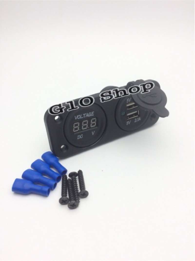 Promo Voltmeter Motor Layar Digital Led Dan Charger 2 Socket Usb Diskon ...