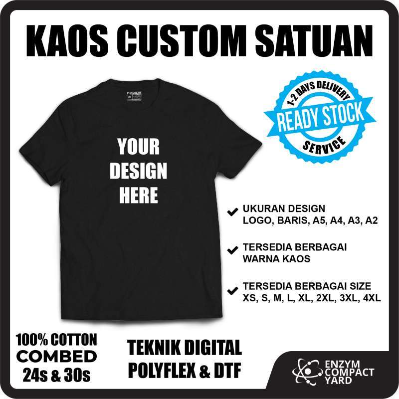 Promo Kaos Sablon Anak Custom Polyflex Satuan | Kata | Couple Family ...
