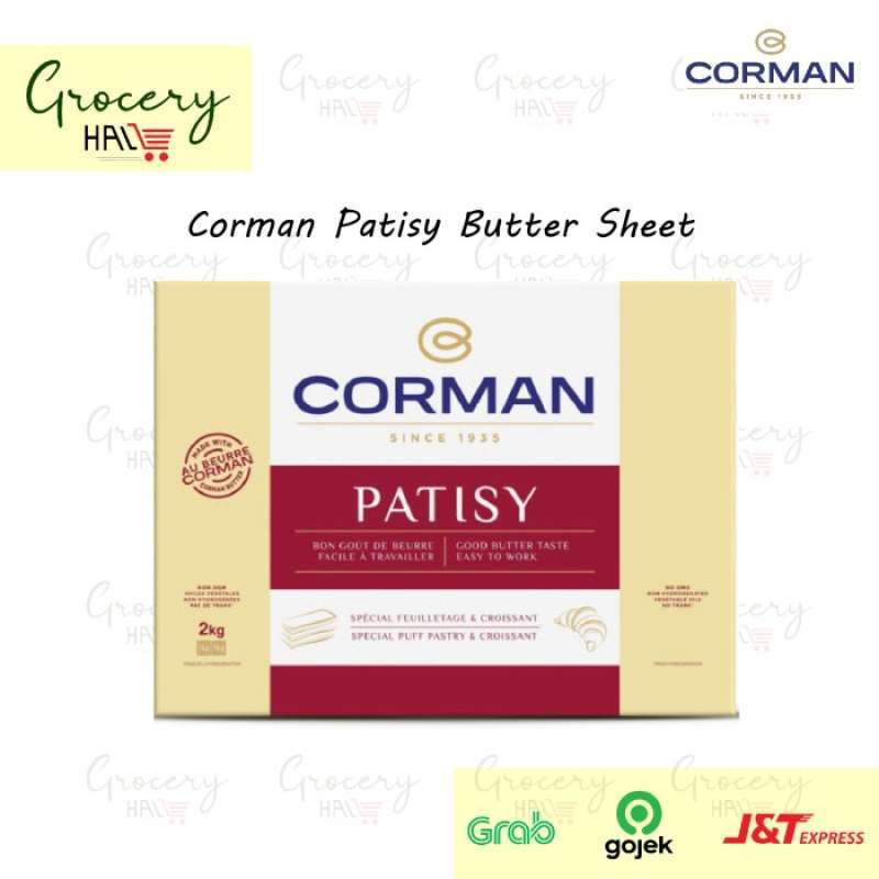 Promo CORMAN PATISY BUTTER SHEET ( UNSALTED BUTTER ) 2KG [ BUTTER ...