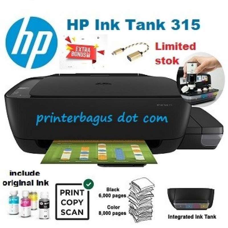 Promo HP Ink Tank 315 All-in-One Printer Diskon 23% di Seller Bogatyy ...