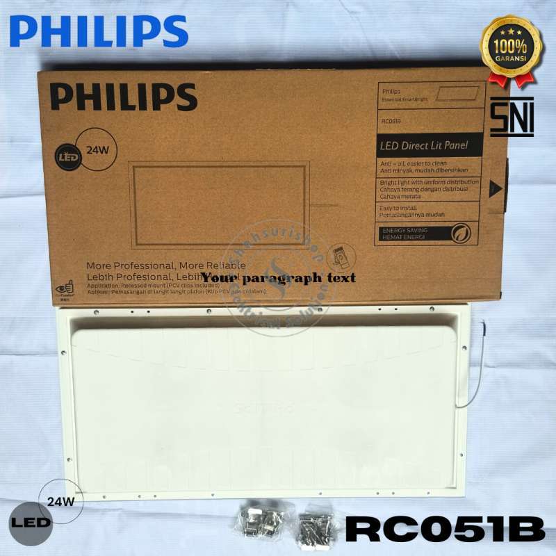 Jual Philips Led Panel 30x60 Rc051b 24watt Lampu Murah Bergaransi ...