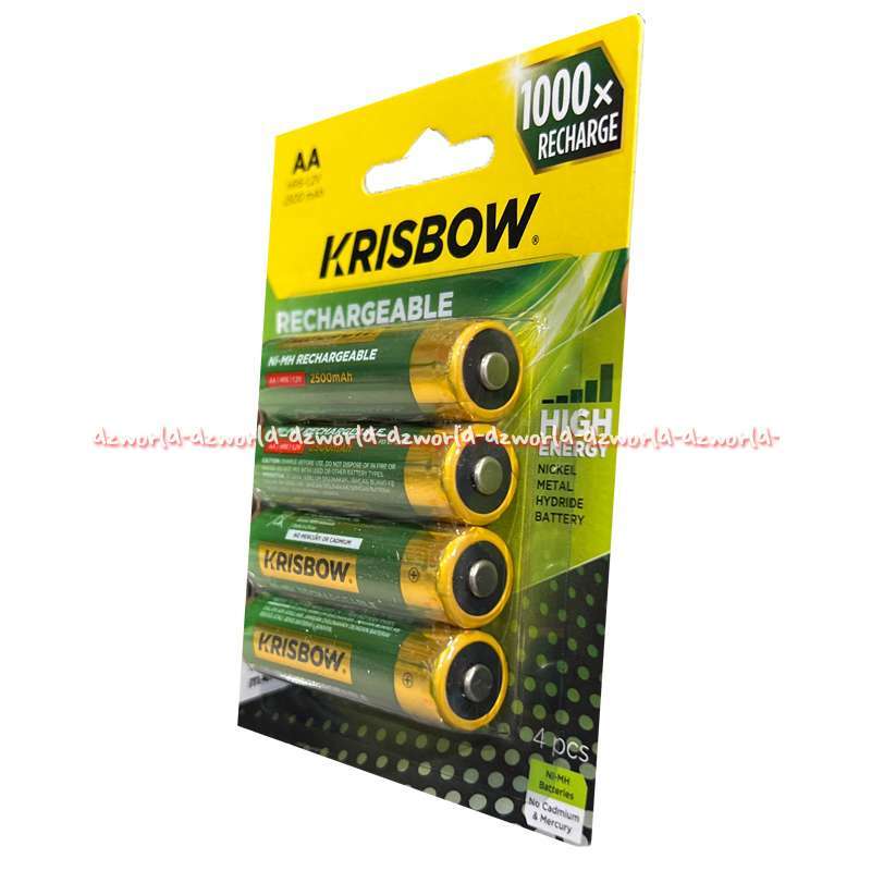 Jual Krisbow Rechargeable 2500mah Baterai Aa 4pcs Batrai Bisa Di Charge ...