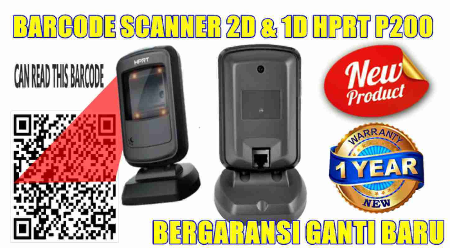 Promo 100% Produk Ori 2D Barcode Scanner Omni Hprt P200 Usb Scanner ...