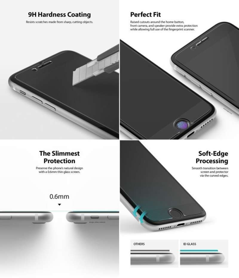 Promo Ringke iPhone SE 3rd / 2nd gen / 8 / 7 Tempered Glass Screen Protector Diskon 73% di ...