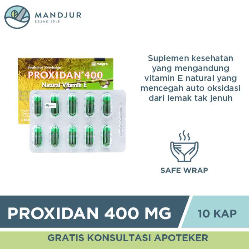 Promo Proxidan 400 Mg 10 Kapsul - Suplementasi Vitamin E Diskon 2% Di ...
