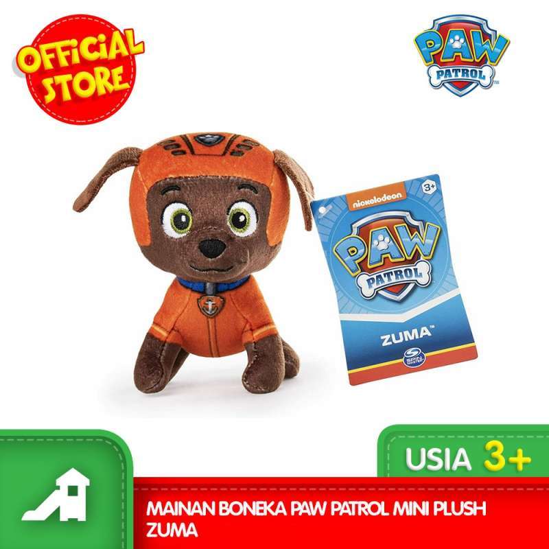 Promo Mainan Boneka Paw Patrol Mini Plush Zuma Diskon 28% di Seller ...
