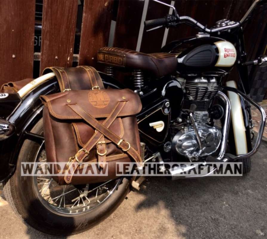 Promo Tas Kulit Royal Enfield, Side Bag Royal Enfield, Tas Motor Diskon ...