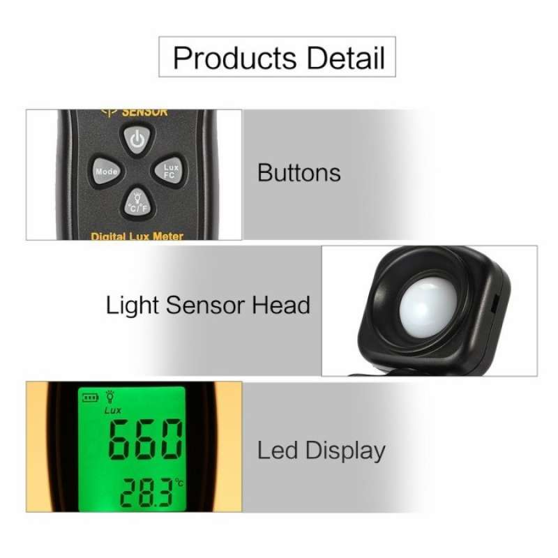 Promo ALAT UKUR DIGITAL LUX METER LUMINANCE LIGHT TESTER SMART SENSOR ...