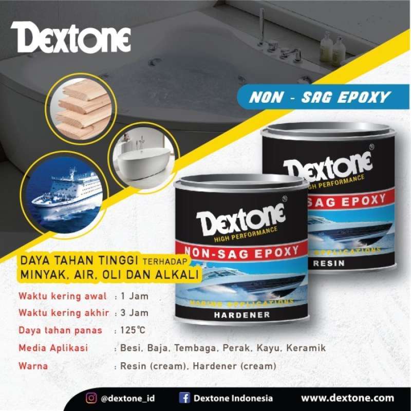 Promo Dextone Epoxy Yang Dapat Kering Dalam Air Non Sag - 170 Gr / Lem ...