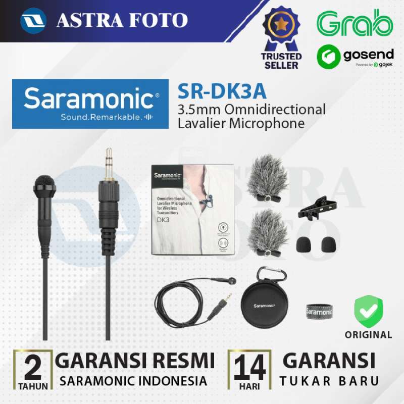 Promo Saramonic Microphone SR-DK3A 3.5mm Omnidirectional Lavalier Microphone Diskon 23% di ...