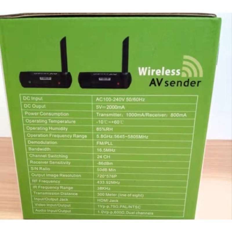 Promo New Av Sender Wireless Video Hdmi 5.8 Ghz Transmitter & Receiver ...