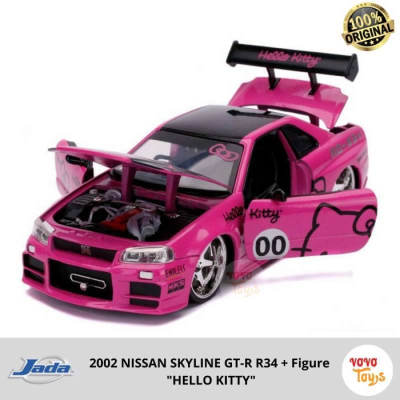Promo Jada 1/24 Nissan Skyline GTR R34 with Hello Kitty Figure Sanrio ...