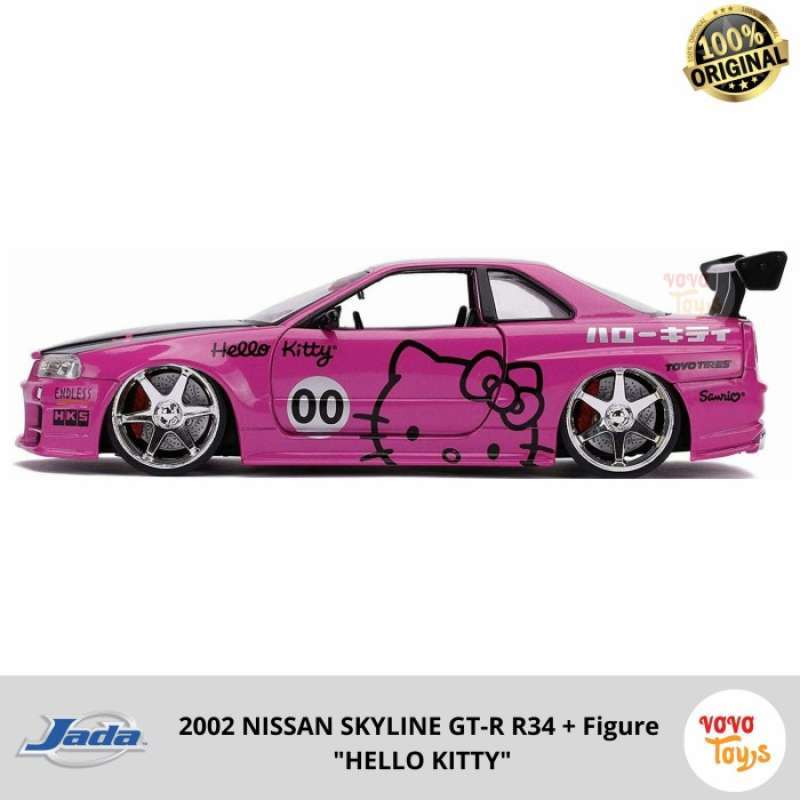 Promo Jada 1/24 Nissan Skyline GTR R34 with Hello Kitty Figure Sanrio ...