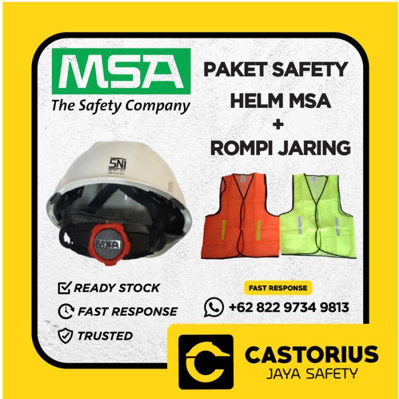 Promo Rompi Jaring Proyek Go Save + Helm MSA Proyek V-Gard FasTrac ...