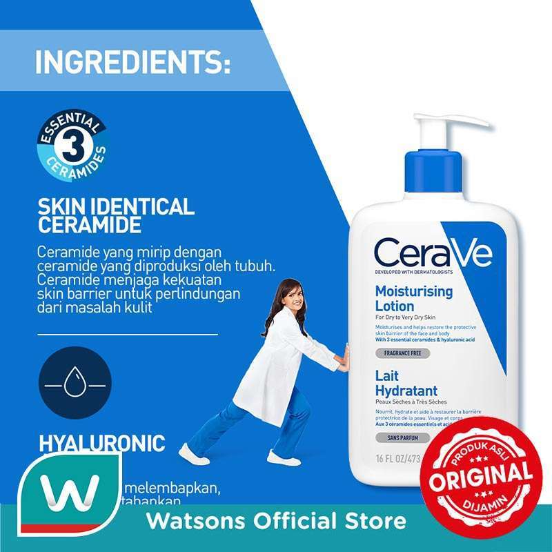 Promo Cerave Moisturising Lotion 473ml Diskon 17% Di Seller Watsons ...