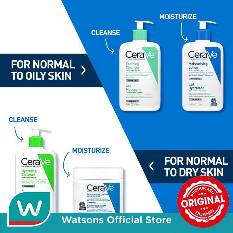 Promo Cerave Moisturising Lotion 473ml Diskon 17% Di Seller Watsons ...