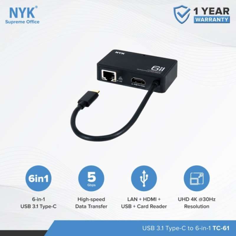 Promo USB Type C 6 in 1 adapter HUB Connector to HDMI card Reader ...