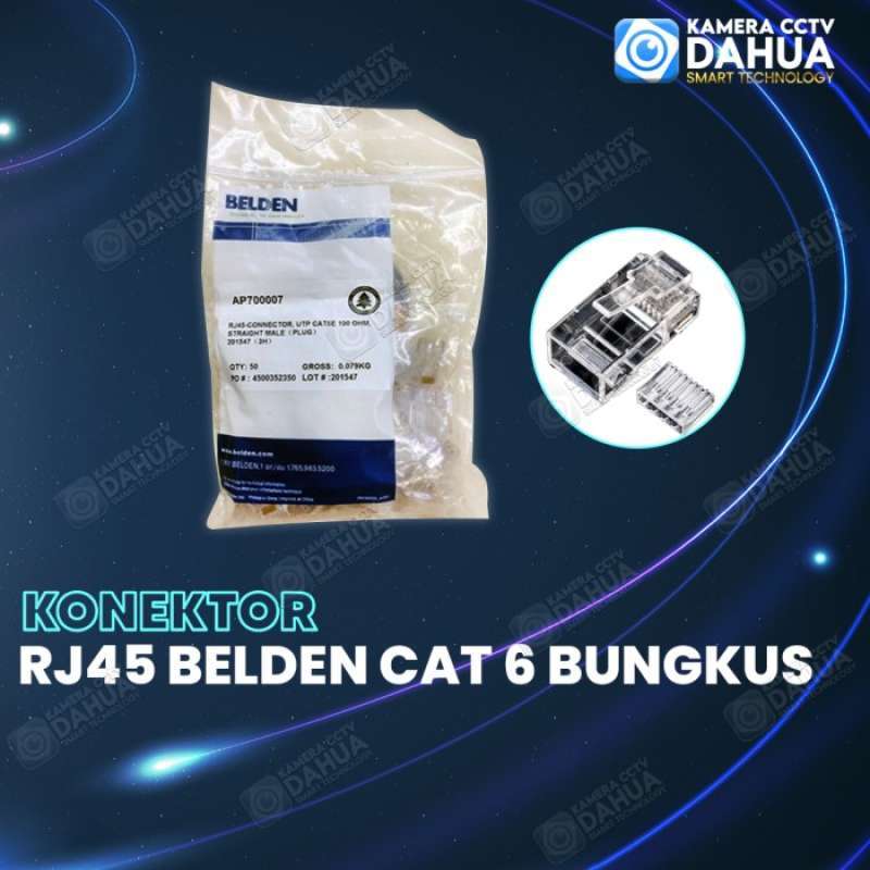 Promo Konektor Belden Lan Rj45 Cat6 Original Connector Cctv Diskon 23% ...