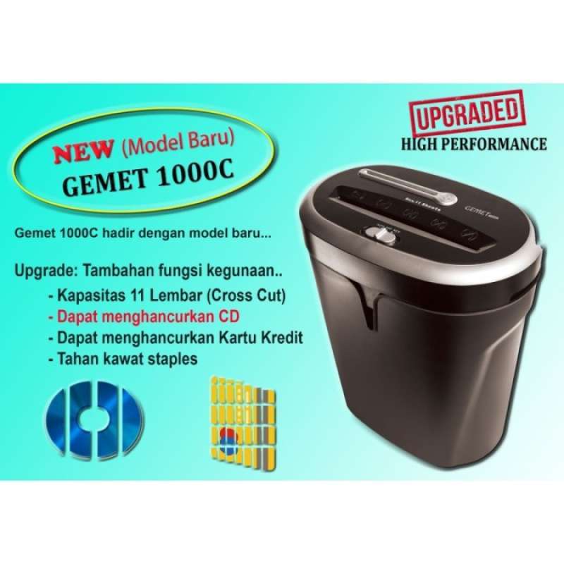 Promo Mesin Penghancur Kertas GEMET PAPER SHREDDER 1000C 1000 C Diskon ...